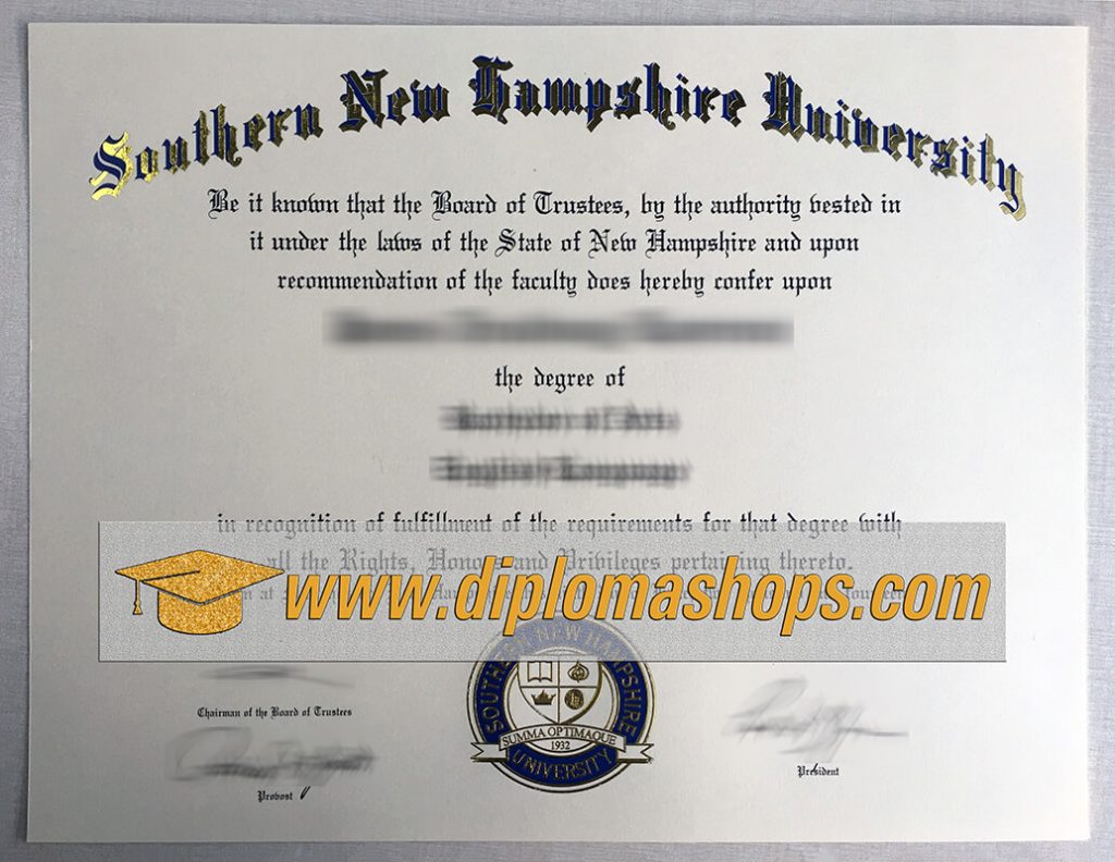 Order Fake Diplomas from Southern New Hampshire University