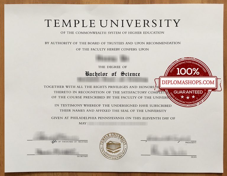 How Buy a Fake Bachelor Degree From Temple University?