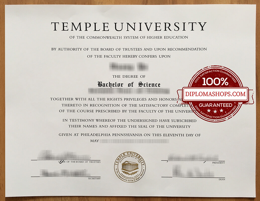 How Buy a Fake Bachelor Degree From Temple University?
