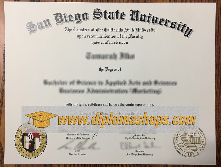 How to Copy a Fake San Diego State University Degree?