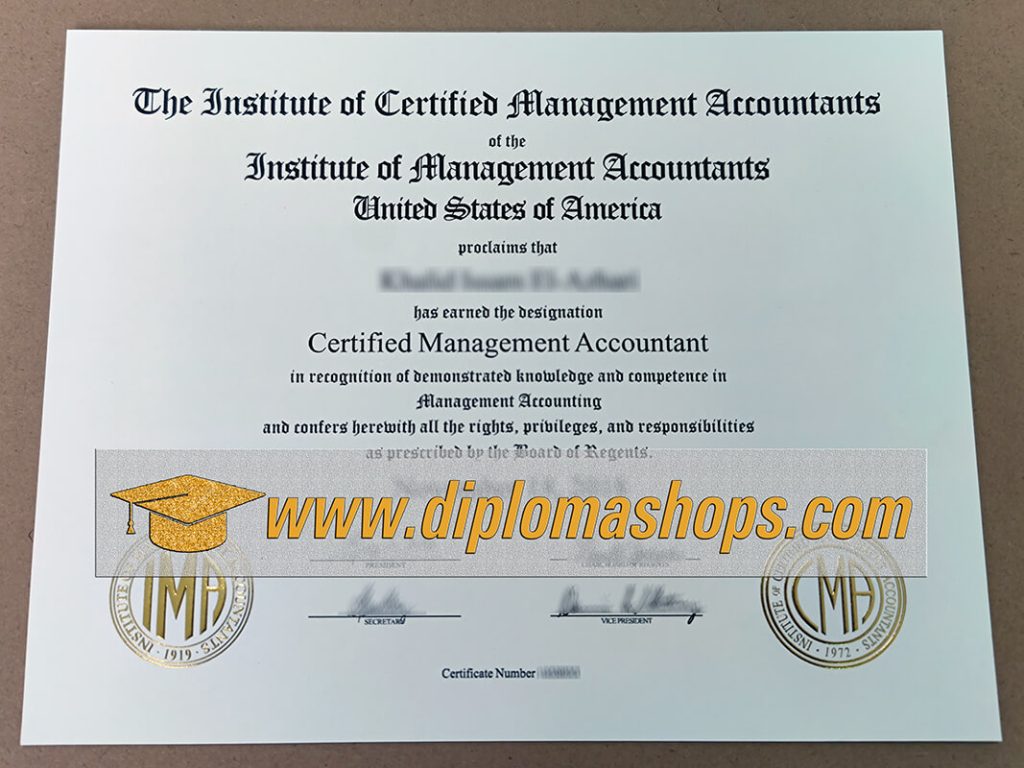 Details of Buying Certified Management Accountant Certificate